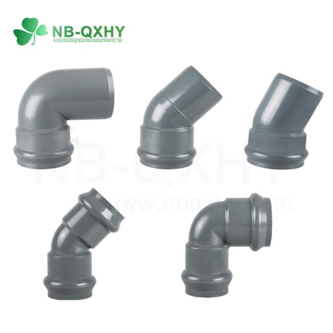 DIN Standard Plastic PVC Flared Pipe Plumbing Pn10 Elbow Fittings