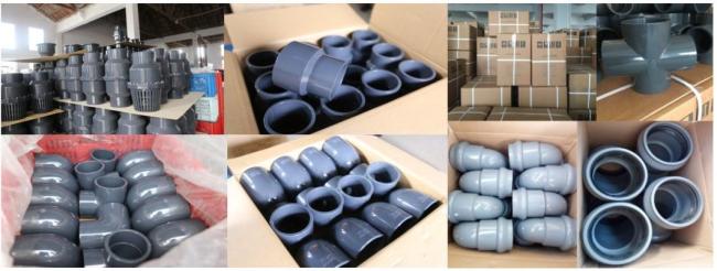 DIN Standard Plastic PVC Flared Pipe Plumbing Pn10 Elbow Fittings