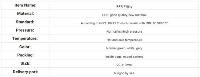 High Quality PPR Gate Valve with PPR Pipe Fittings