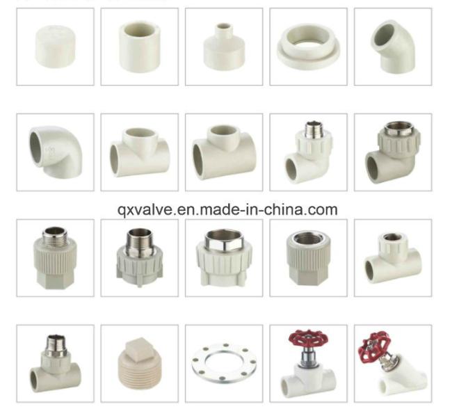 High Quality PPR Pipe Fitting Male Thread Elbow with Wall Plate for Hot Water
