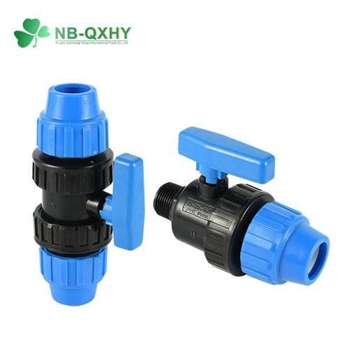 Factory Price Irrigation PP Ball Valve Compression Valve Male Valve