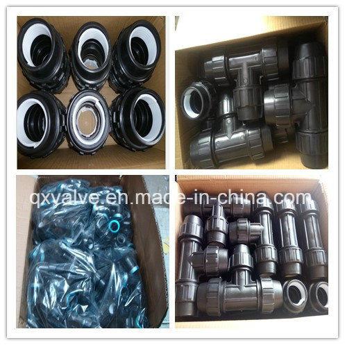 New Type PP Pipe Fittings Black PP Cross Tee for Agriculture Irrigation