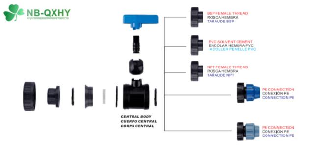 PP Plastic Compression Fittings Elbow 90 Degree Polypropylene Pipe Fittings
