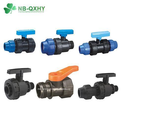 Plastic Pn16 Irrigation System PP Compression Fitting True Union Ball Valve for Irrigation Water Supply