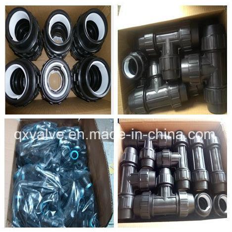 Plastic Pn16 Irrigation System PP Compression Fitting True Union Ball Valve for Irrigation Water Supply