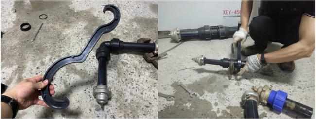 PP Compression Agricultural Irrigation Pipe Fitting Spanner for Plumbing Fittings Connection