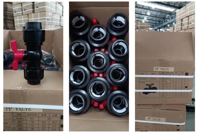 China Factory Plastic PVC Double Union Irrigation Ball Valve PP Valve for Middle East and Africa