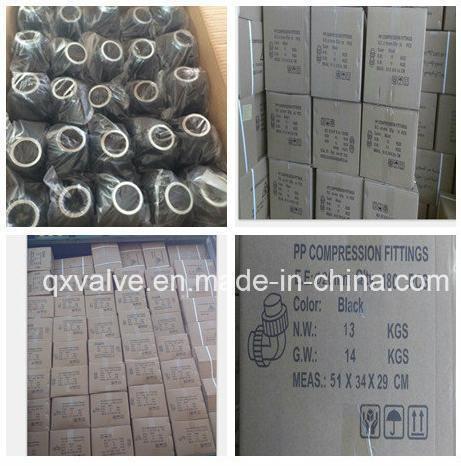 OEM Detachable Polypropylene PP/UPVC Compression Fitting Anti-Radiation Ball Valve for Water Pipe