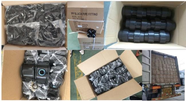 Black Irrigation Radiation Protection Polypropylene Hose PP Compression Elbow Fitting