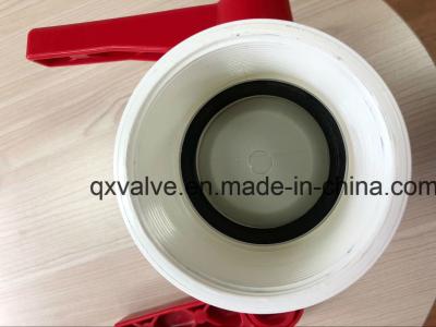 中国 簡単にオープン 閉じる 4 インチ 白色 PVC ボール バルブ 接着形とDIN 標準 販売のため