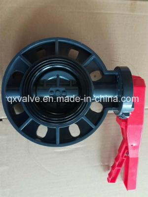 Cina QX05 Valvole a farfalla in PVC con maniglie di sedile EPDM Standard DIN ANSI JIS in vendita