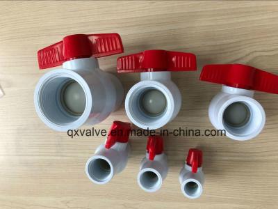 Cina Materiale BS Valvola a sfera in PVC a filettatura Modalità di guida manuale Norma DIN in vendita
