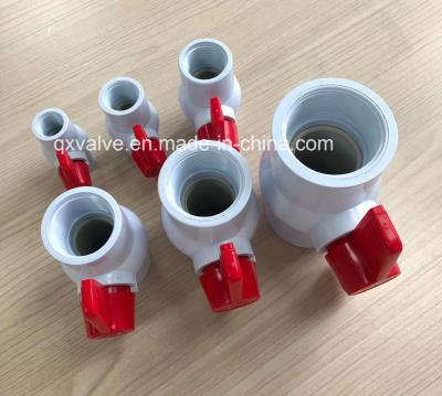Cina Materiale BS Valvola a sfera in PVC a filettatura Modalità di guida manuale Norma DIN in vendita
