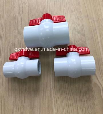 China Melhor válvulas de esferas compactas de PVC de tomada/filamentos com canal de tipo recto à venda