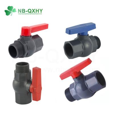 Cina Modalità di guida manuale Valvola a sfera di unione compatta in PVC/PP/plastica per l'approvvigionamento idrico di irrigazione in vendita