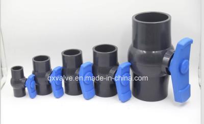 Cina Valvola a sfera compatta U-PVC poco utilizzata PVC 150psi con pressione nominale Sch80 Pn16 in vendita