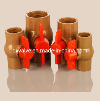 Cina Valvola 100% materiale Pn16 Thread UPVC/PVC Valvola a sfera ottagonale 1/2