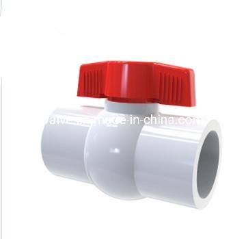 Cina Valvola 100% materiale Pn16 Thread UPVC/PVC Valvola a sfera ottagonale 1/2