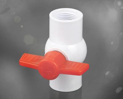 Cina Valvola 100% materiale Pn16 Thread UPVC/PVC Valvola a sfera ottagonale 1/2