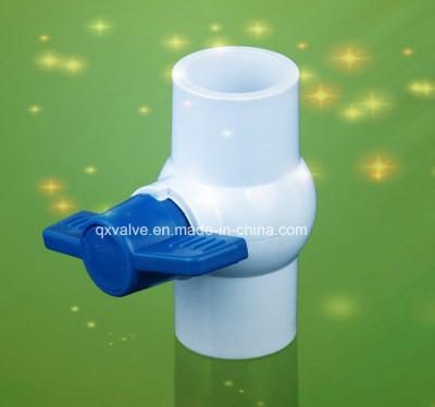 Cina Valvola a scarico Valvola a sfera di plastica Latte Corpo bianco Maniglia blu Maniglia rossa Tipo Pn25 in vendita