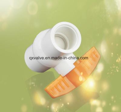 Cina Forma di connessione del collante PVC Valvola a sfera di plastica di tutte le dimensioni in vendita