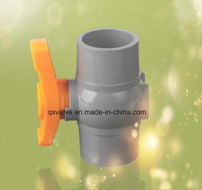 Cina Forma di connessione del collante PVC Valvola a sfera di plastica di tutte le dimensioni in vendita