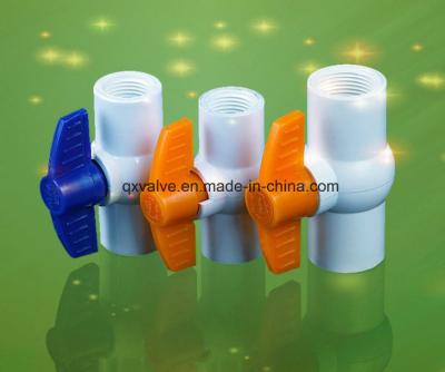 Cina 40mm X 40mm Slip Full Port Manopola rossa leva U-PVC Valvola a sfera con canale retto in vendita