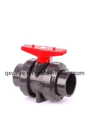 Cina Valvola a sfera di plastica QX UPVC doppia valvola di unione per applicazioni industriali in vendita