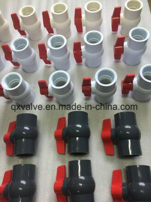 Cina Valvola a scarico di tipo rettilineo Valvola a sfera di PVC compatta per canali professionali in vendita