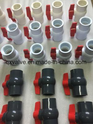 Cina Valvola a sfera in PVC professionale di design in plastica con presa e applicazione a filo in vendita