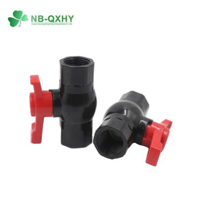 Cina Valvola a sfera ottagonale in PVC nera per mezzi idrici in vendita