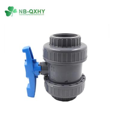 Cina Nuova maniglia di plastica blu EPDM gomma PVC palla PVC maniglia Valvola palla Union vera in vendita