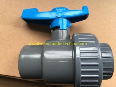 Cina Valvole a sfera di PVC a temperatura normale singole doppie valvole di plastica per irrigazione in vendita