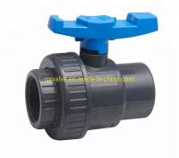 China Normal Temperature PVC Single Double Union Ball Valve Plastic Valves for Irrigation for sale