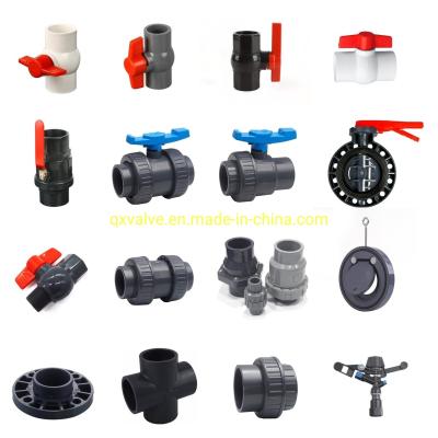 Cina Irrigazione UPVC Unione unica Valvola a sfera fissa Pn10 Pn16 Canale diretto attraverso tipo in vendita