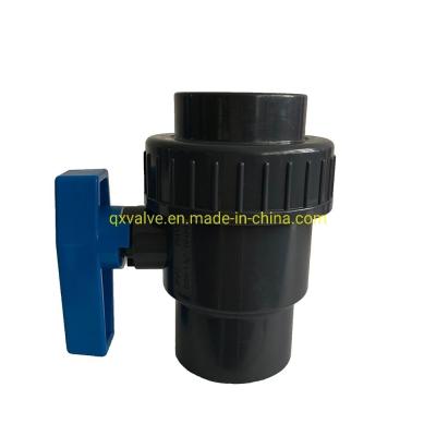 Cina Irrigazione UPVC Unione unica Valvola a sfera fissa Pn10 Pn16 Canale diretto attraverso tipo in vendita