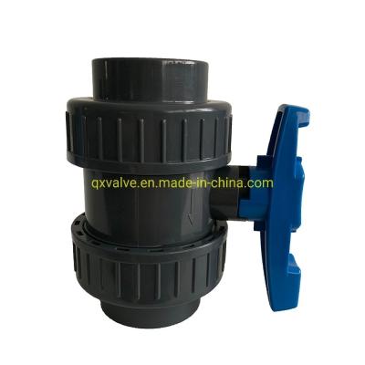 Cina Irrigazione UPVC Unione unica Valvola a sfera fissa Pn10 Pn16 Canale diretto attraverso tipo in vendita