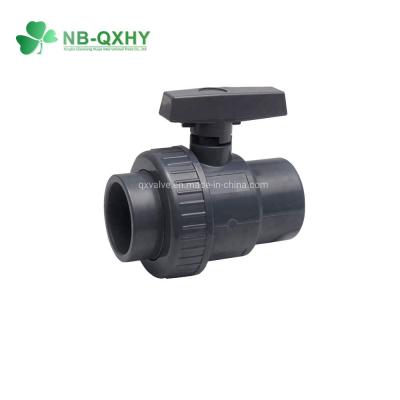 Cina Valvola a sfera fissa PVC Single True Union Maschio Femminile Thread DIN ANSI Certificato SGS in vendita