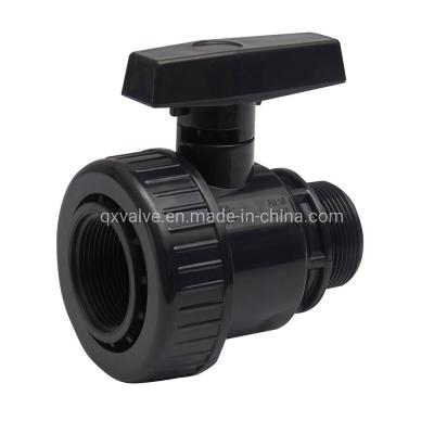 Cina Valvole a sfera di plastica in PVC singola doppia unione per piscina in vendita