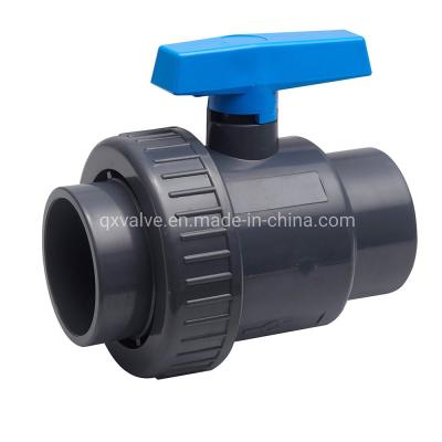 Cina Valvole a sfera di plastica in PVC singola doppia unione per piscina in vendita