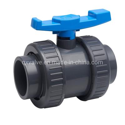 Cina Certificato ISO9001 Modalità di guida manuale Valvola a sfera PVC True Union DIN ANSI in vendita