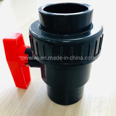 China UPVC/PVC Socket Single/Double Union Ball Valve voor watervoorziening Te koop