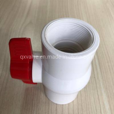 Cina Fornitura Flessibile Valvola a sfera di connessione forma Colla DIN ANSI Plastica PVC Valvola a filo in vendita