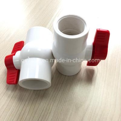 Cina Acqua Utilizzazione industriale 1/2 prime prime PVC Compatta Valvola a sfera con fine filo a presa in vendita