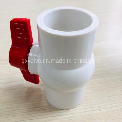 Cina Acqua di irrigazione PVC DIN ANSI Plastica Compatta Valvola a sfera Canale Diretto attraverso Tipo in vendita