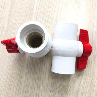 中国 化学工業 PVC ボールバルブ 直通型とソケットスレッドエンド 販売のため