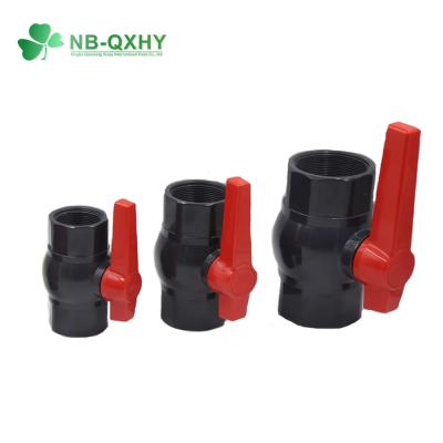 Cina Valvola a scarico manuale Rossa a manico lungo Nero a filo PVC Valvola a sfera ottagonale per piscina in vendita