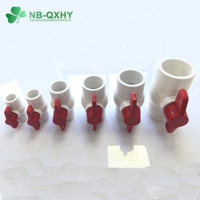 Cina Acqua di rifornimento grigio 4 pollici presa PVC valvola a sfera in grigio con funzionamento manuale in vendita