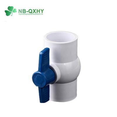 Cina Richiesta personalizzata Valvola a sfera PVC compatta Pn16 Valvola a sfera di plastica con protezione UV in vendita