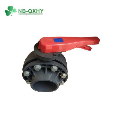 Cina Valvola a farfalla di rifornimento idrico di PVC con maniglia di materiale Wafer con connessione a flangia e SS316 in vendita